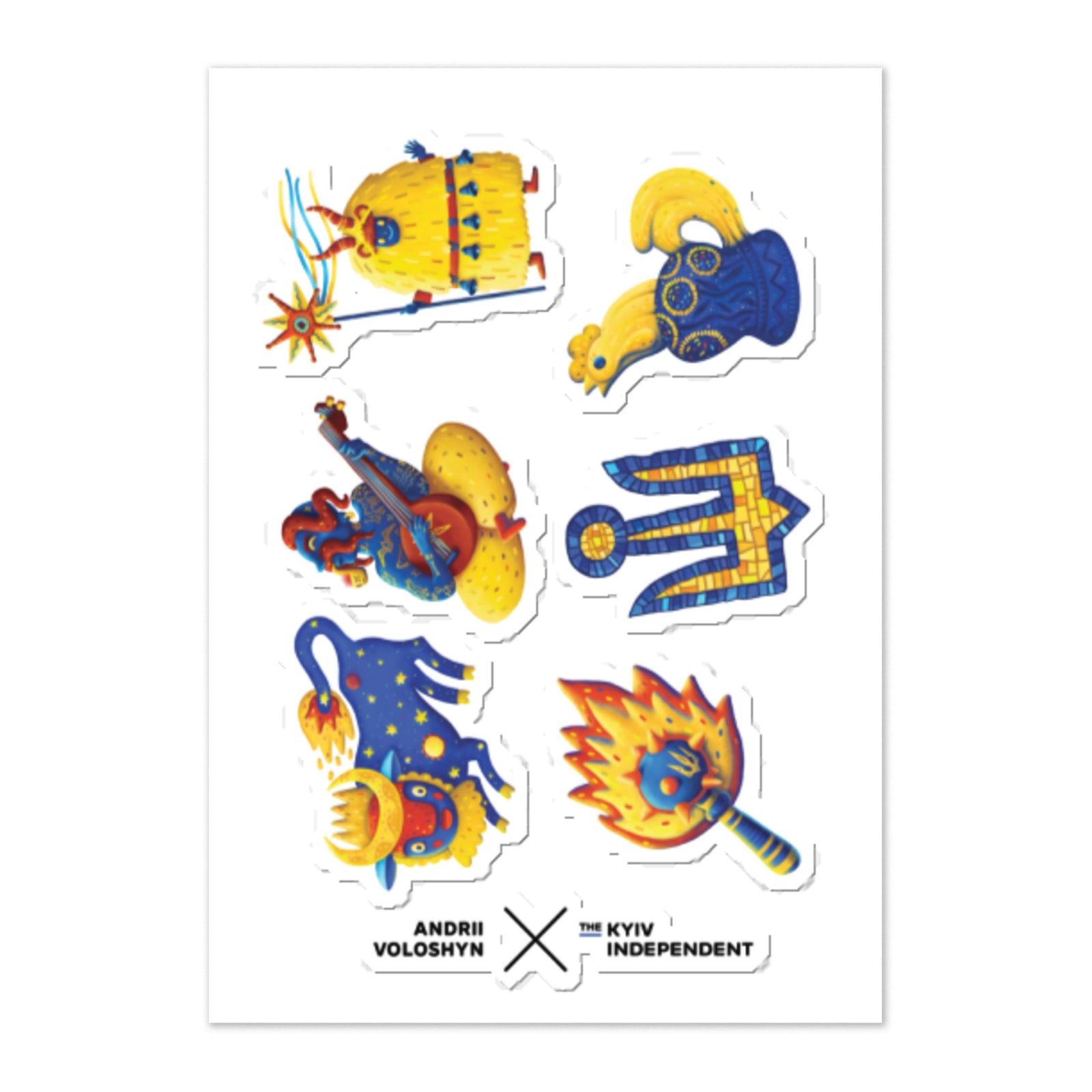 KI x Andrii Voloshyn sticker sheet – The Kyiv Independent Store KI x Andrii Voloshyn sticker sheet – The Kyiv Independent Store