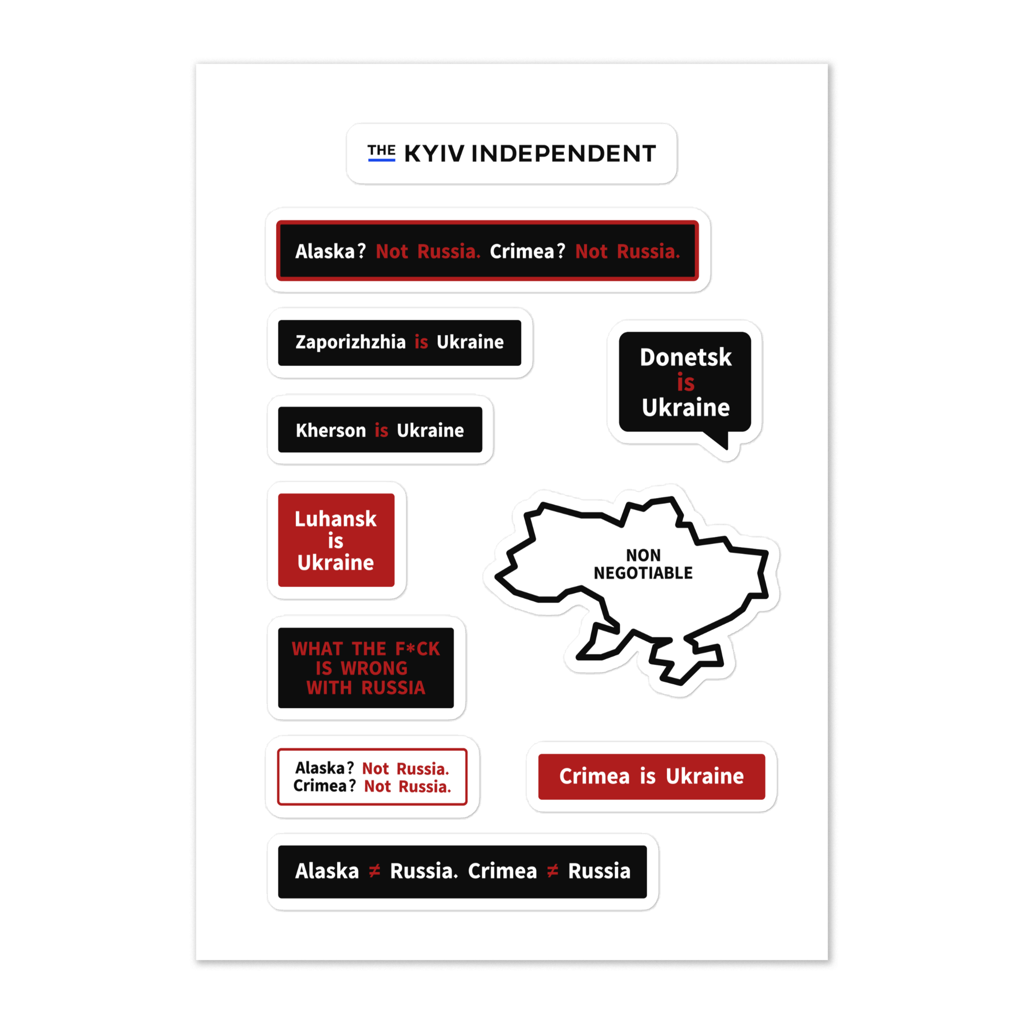 WTF Is Wrong With Russia sticker pack – The Kyiv Independent Store